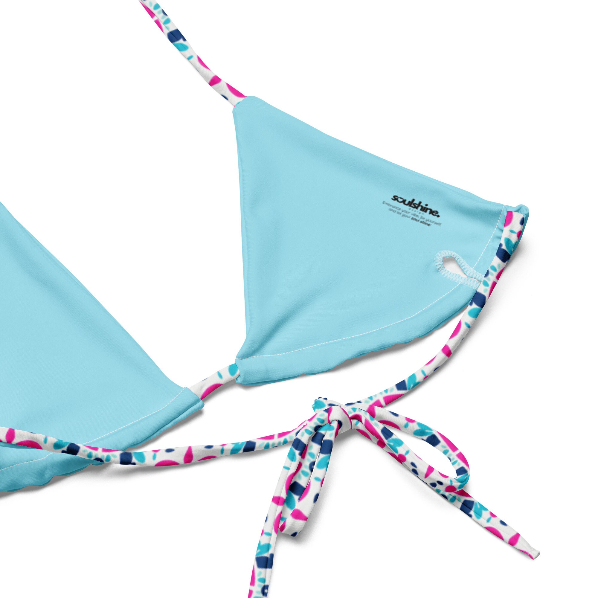 Boho Tribal Bikini Pink And Blue Southwest Print Classic String Bikini