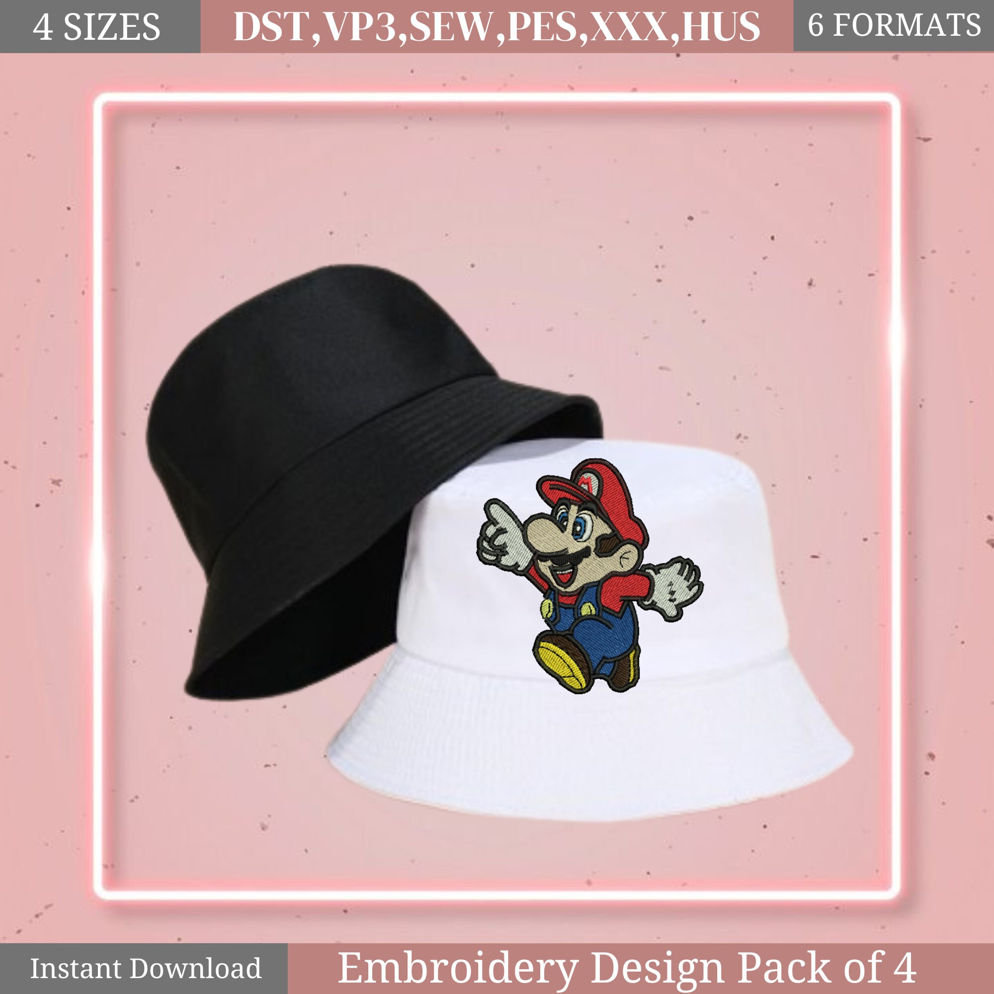 Mario Embroidery Design, Super Mario Embroidery, Mario Kart Embroidery ...