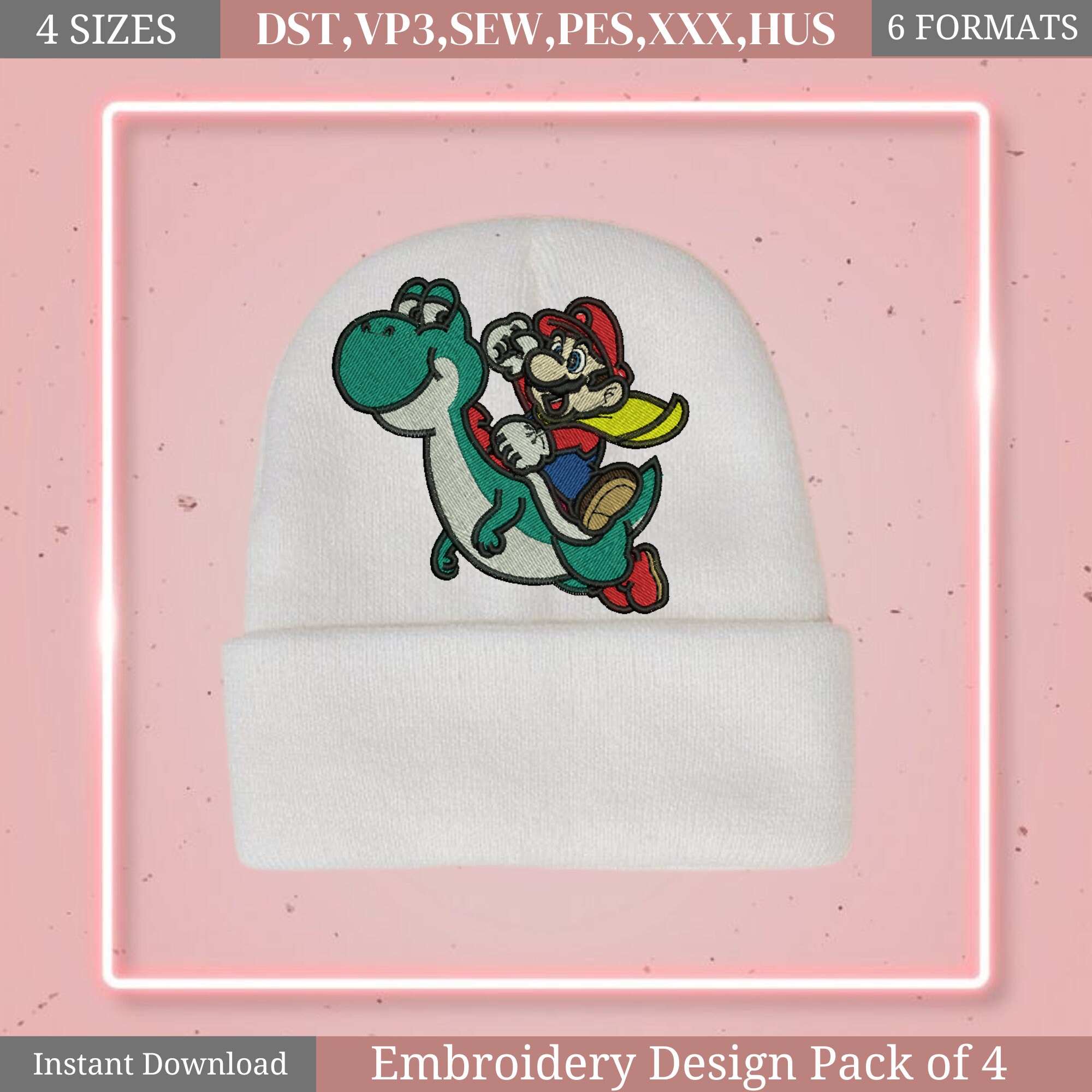 Mario Embroidery Design, Super Mario Embroidery, Mario Kart Embroidery ...