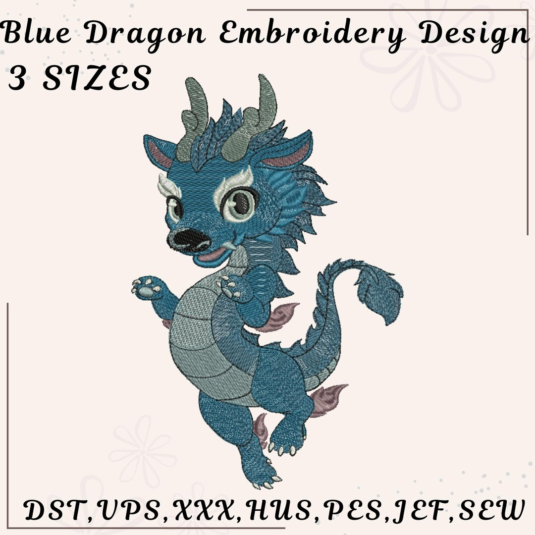 Dragon Embroidery Design, Cute Dragon Embroidery,mini Dragon Design ...