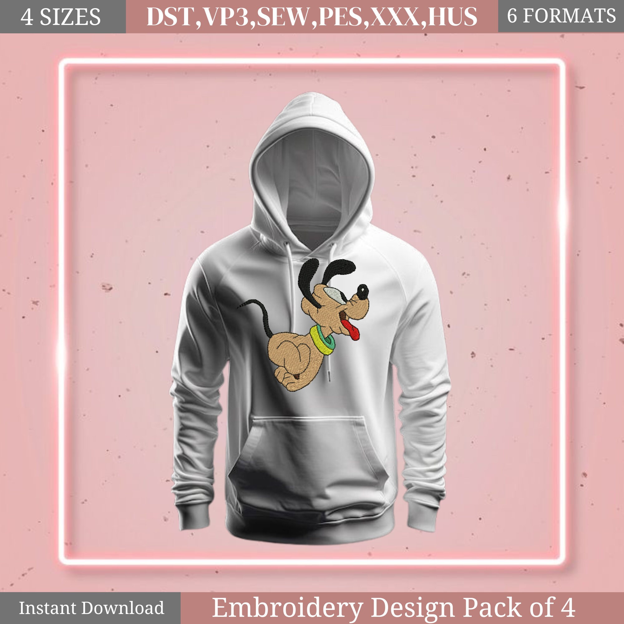 Pluto Embroidery Design, Dog Embroidery, Mickey Mouse Embroidery, Mouse Embroidery, Machine ...