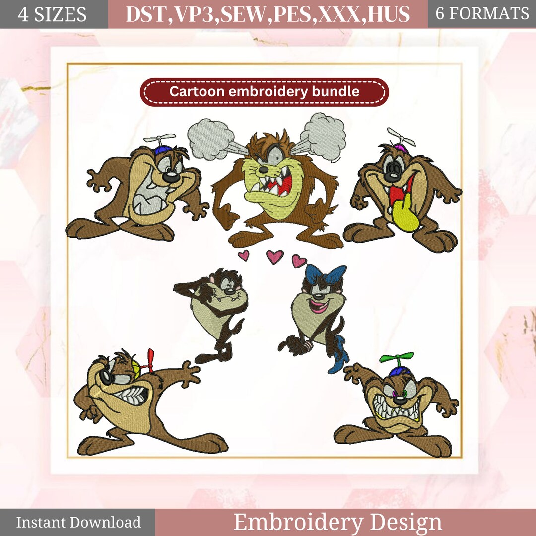 Cartoon Embroidery Designs Cartoon Characters Embroidery Cartoon ...
