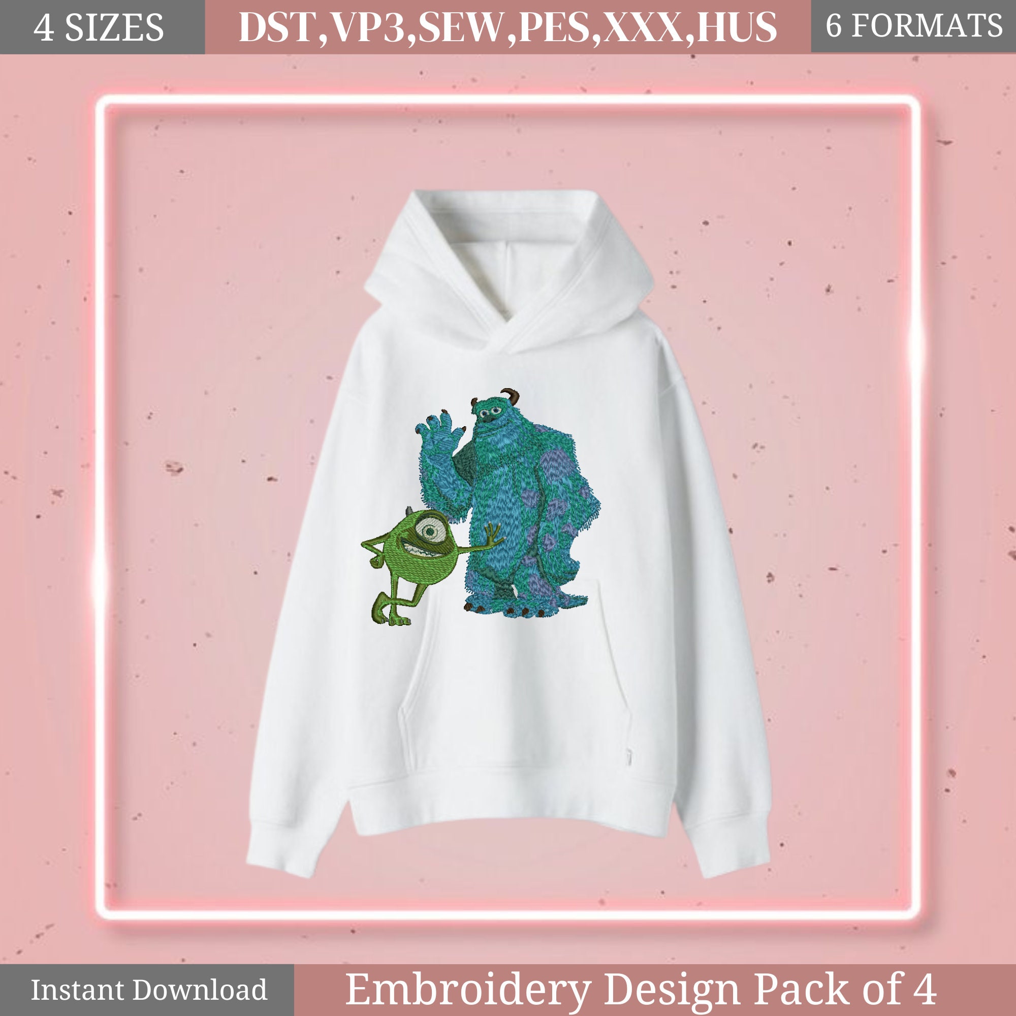 Monster Embroidery Designs, Halloween Embroidery, Monster Embroidery ...