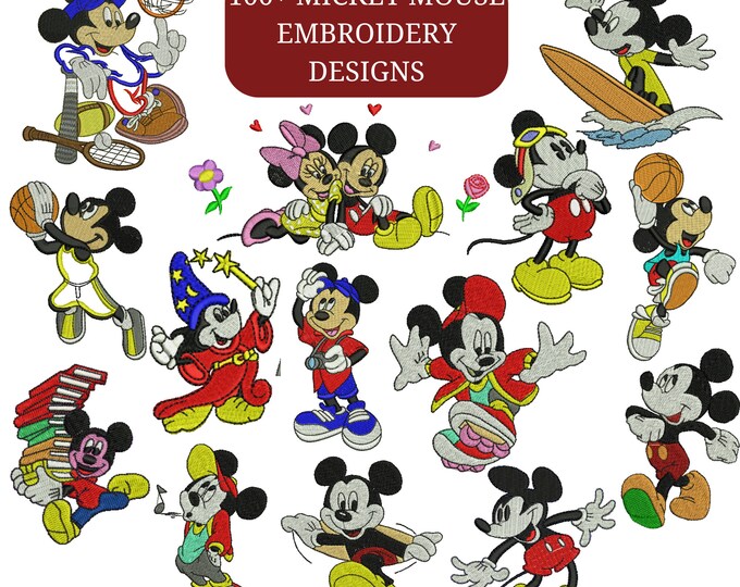 Mickey Mouse Embroidery, Mouse Embroidery, Mickey Embroidery, Cool ...