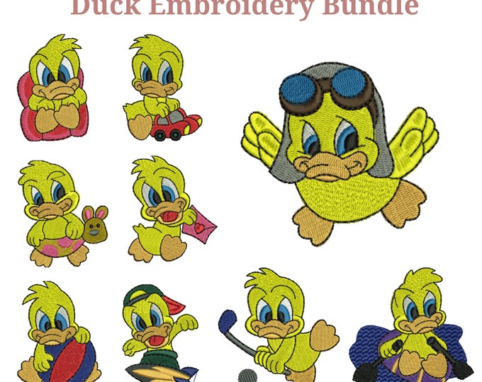 Duck Embroidery Design Mini Ducks Embroidery File Baby Duck Embroidery ...