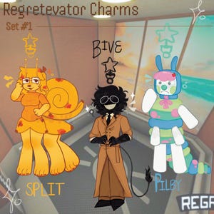 Regretevator Charms Set V1 Split, Bive & Pilby - Etsy