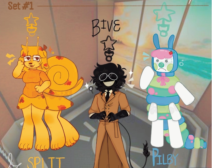Regretevator Charms Set V1 Split, Bive & Pilby - Etsy