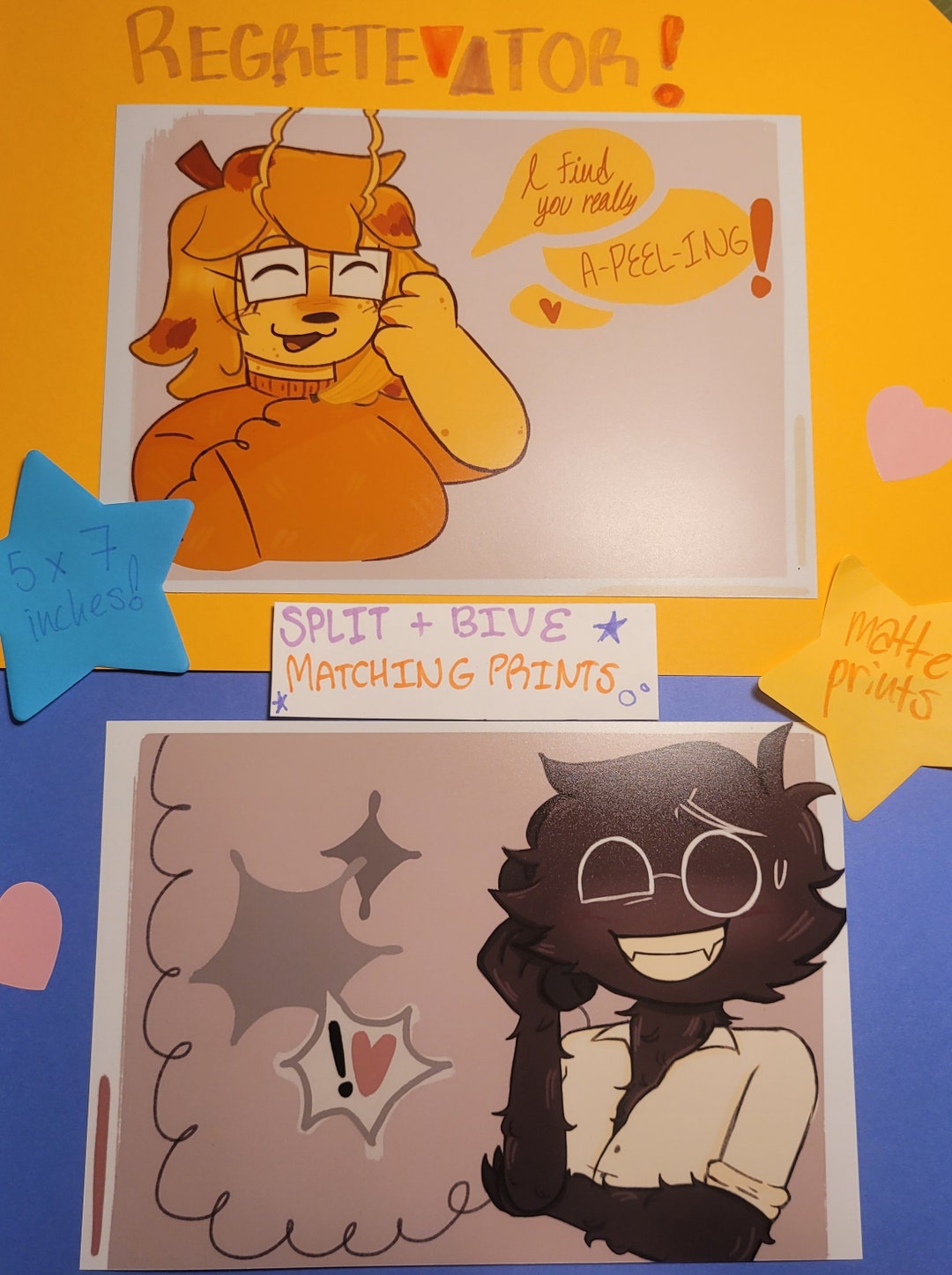 Bive Split Matching Print Set REGRETEVATOR - Etsy