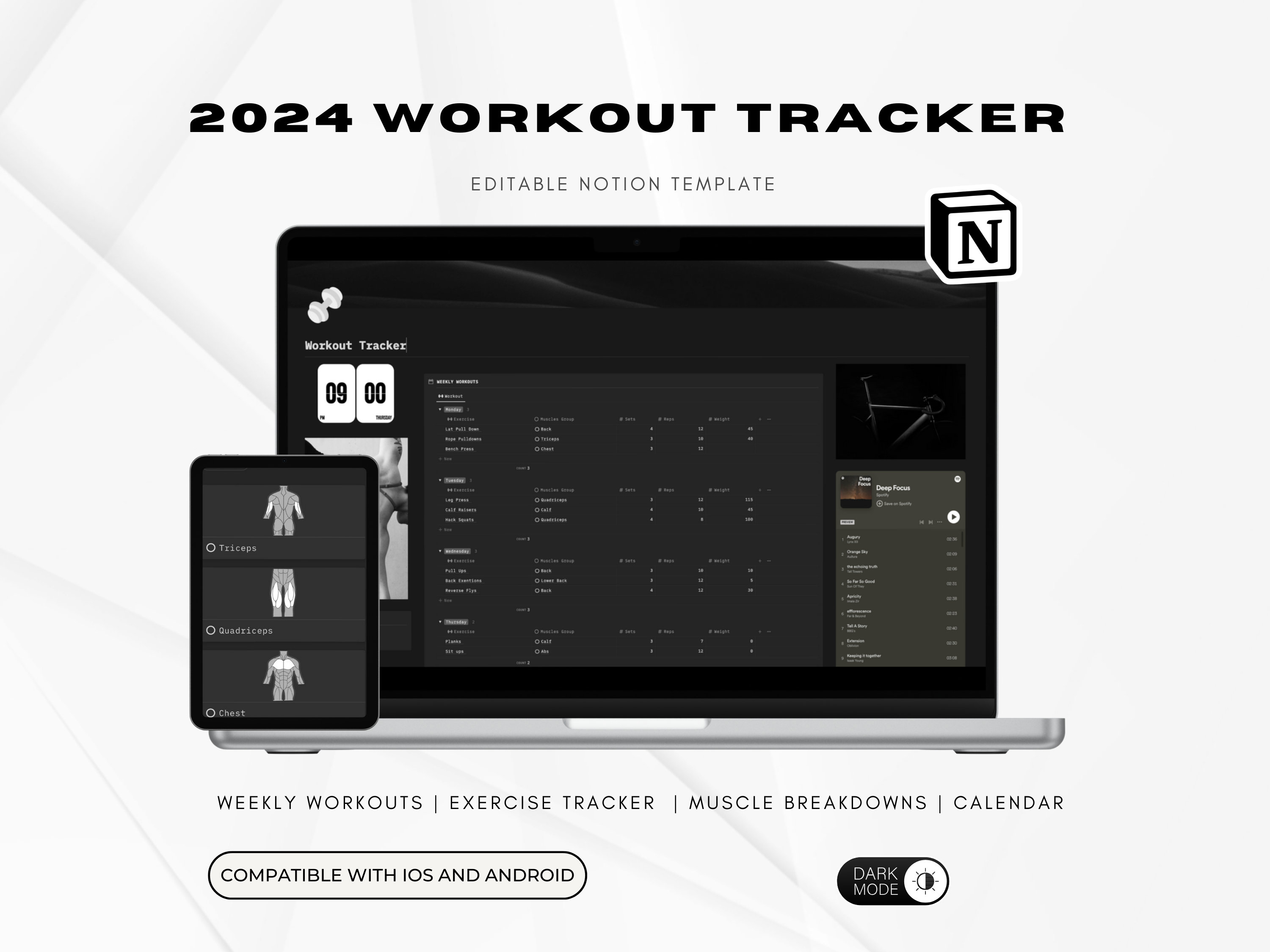 Notion Ultimate Workout Planner 2024 All-in-one Notion Dashboard ...
