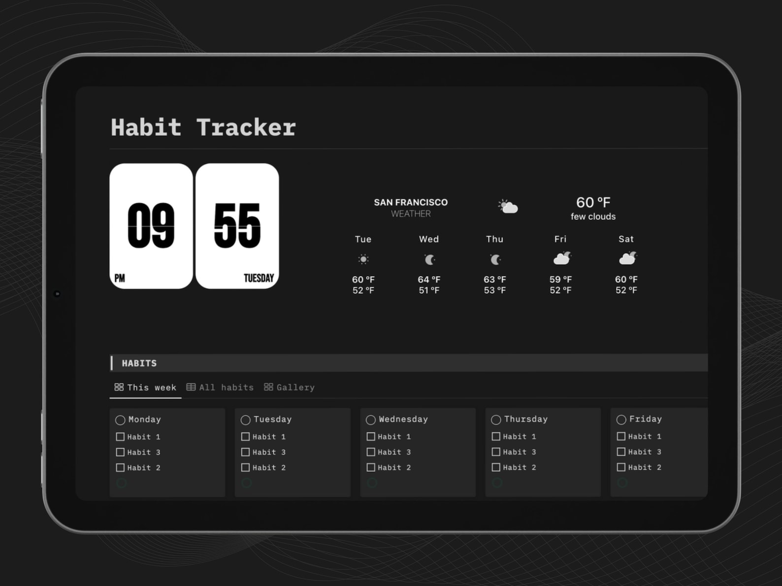 Notion Ultimate Habit Tracker All-in-one Notion Dashboard Advanced ...