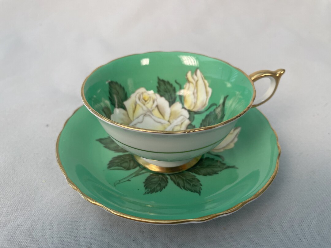 Vintage PARAGON Bone China Teacup & Saucer Double Warrant Cabbage Rose ...