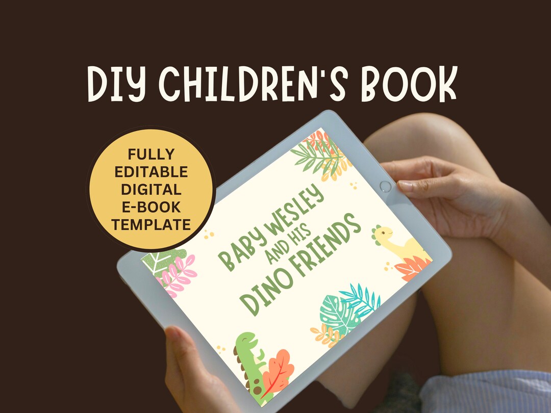 Personalised Children's Book Dinosaur Friends DIY Editable Customisable ...
