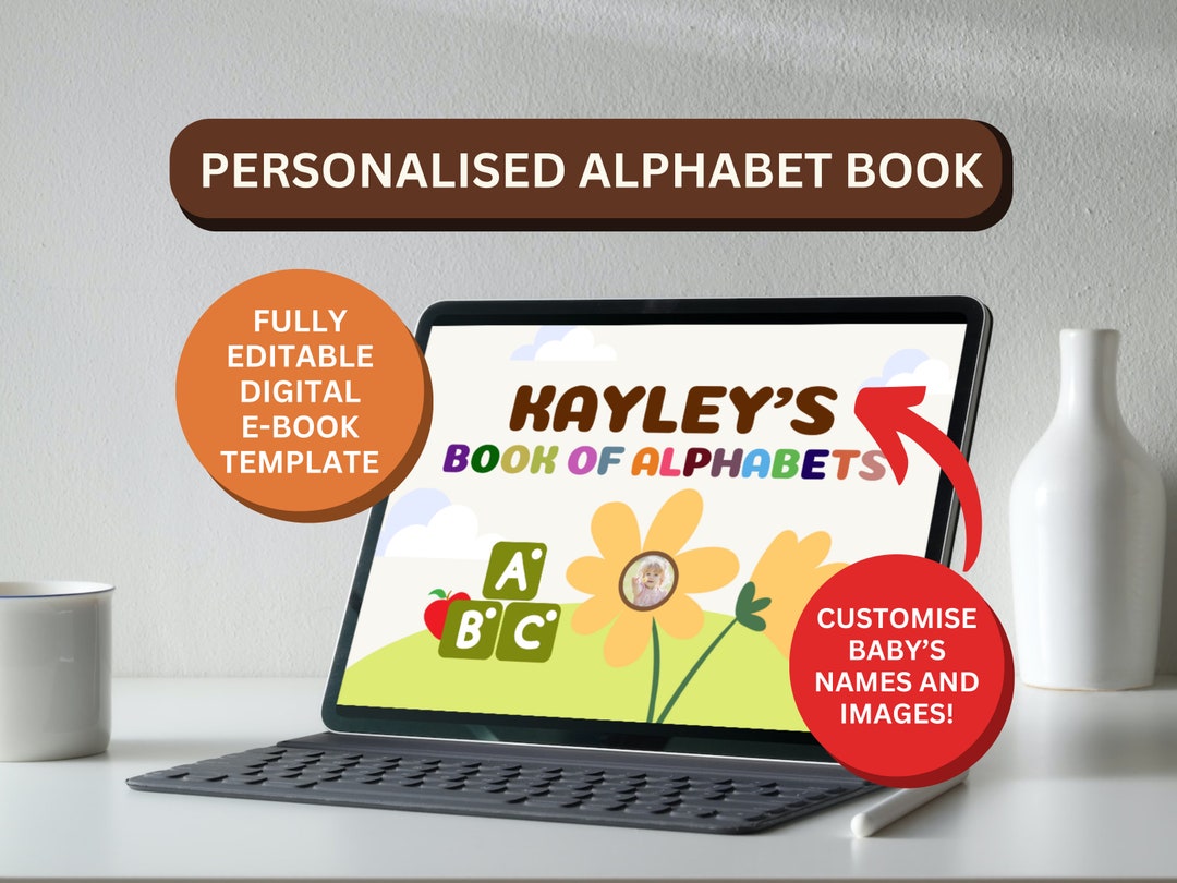 Personalised Alphabet ABC Children's Book DIY Editable Customisable DIY ...
