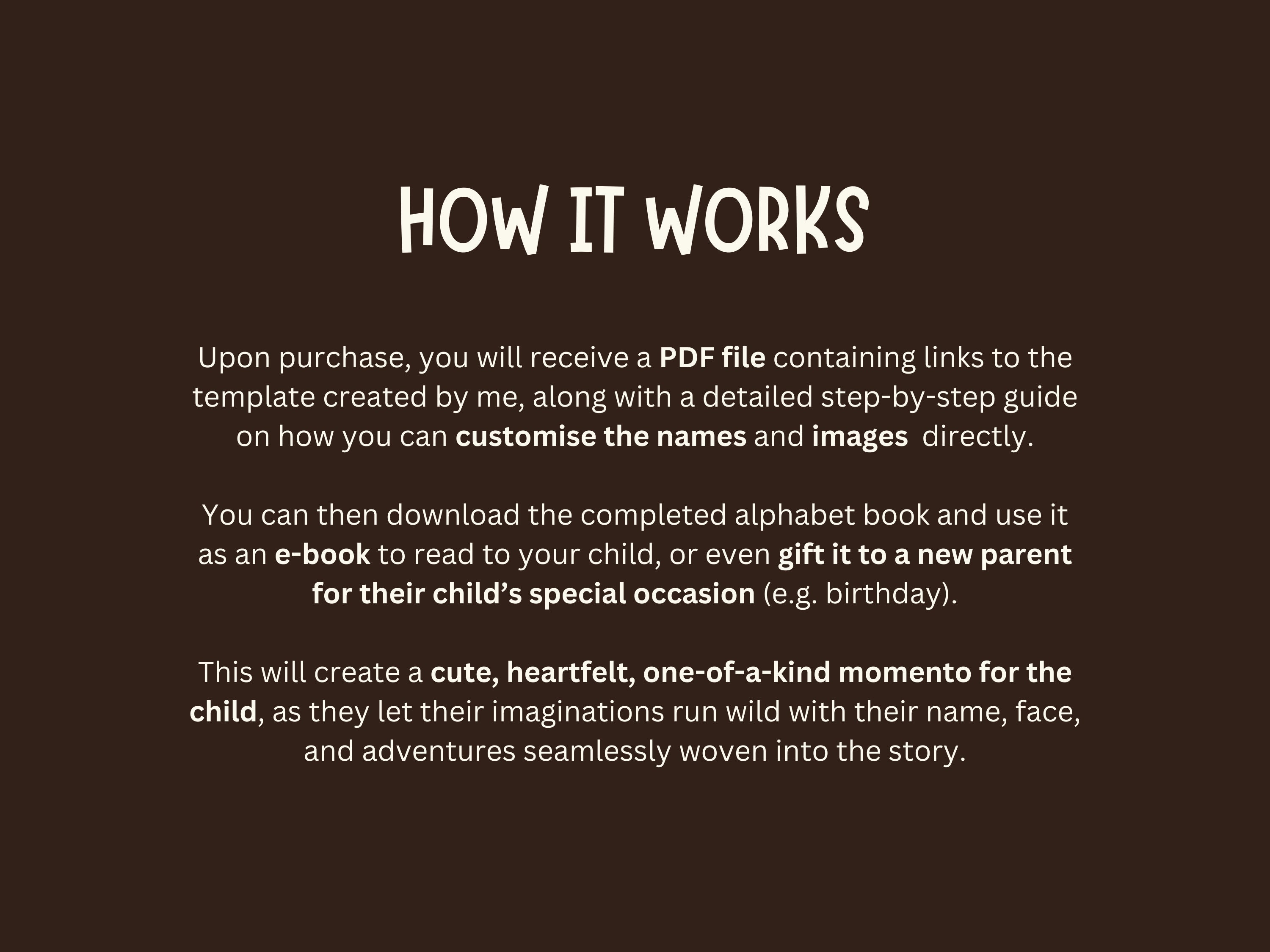 Personalised Alphabet ABC Children's Book DIY Editable Customisable DIY ...