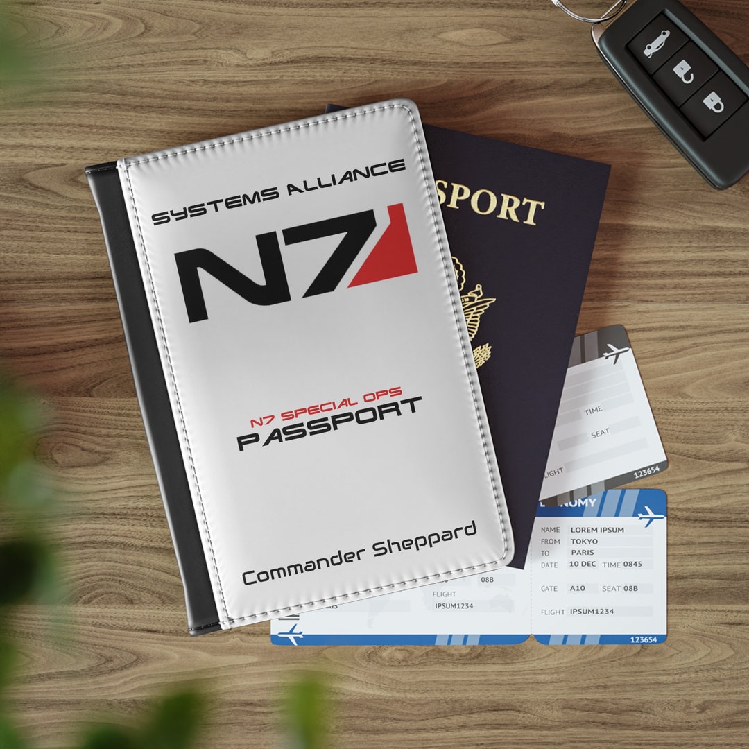 N7 Program Personalized Passport Holder, Mass Effect Passport Cover ...