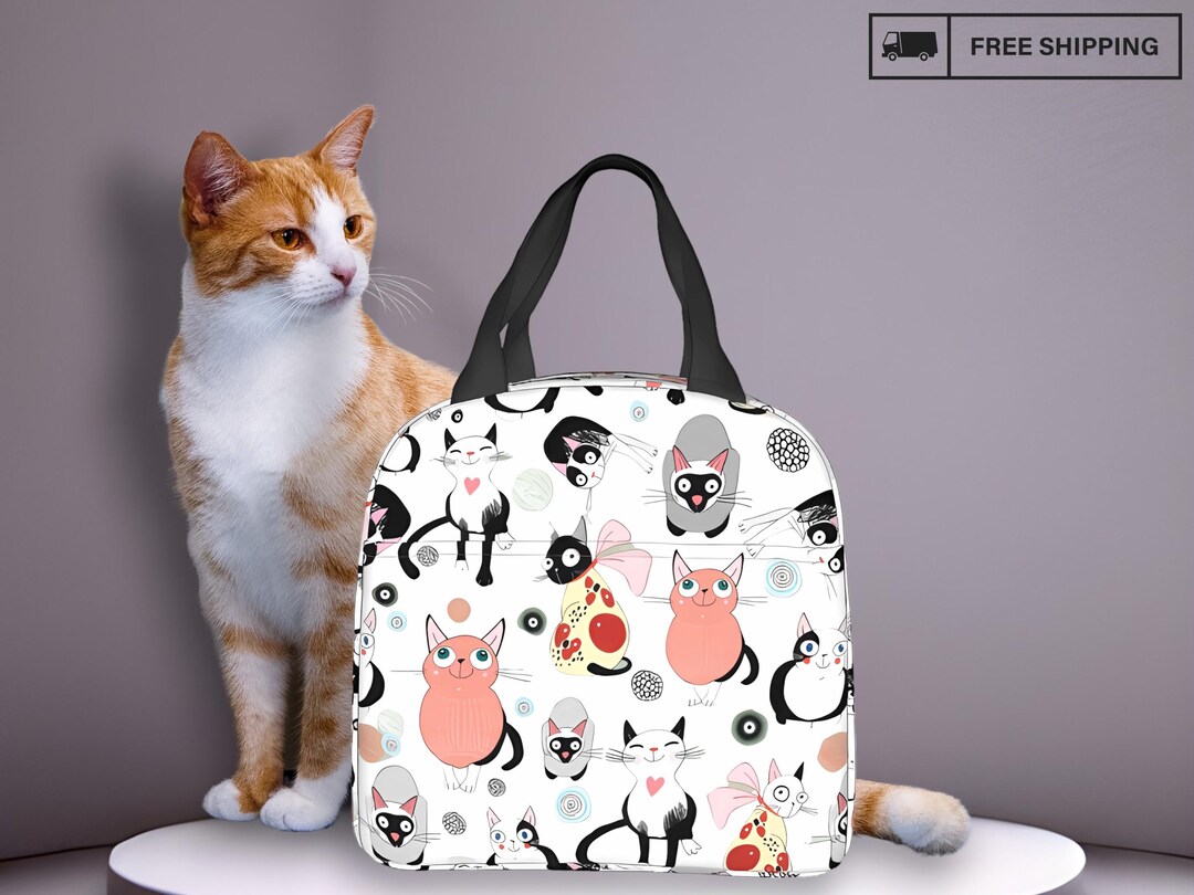 Cute Cats Lunch Bag - Gift for Any Cat Lover Office Lunch Box - Etsy