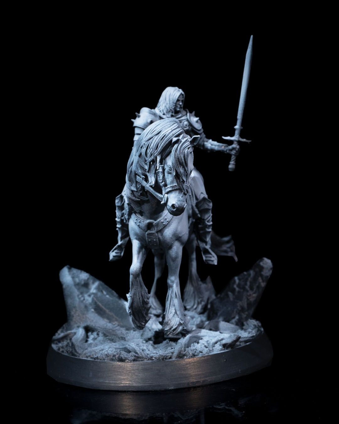 3D Printed Mounted Knight Miniature - Etsy