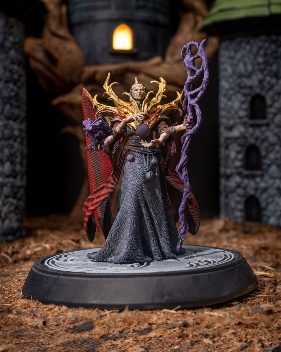 3D Printed Wizard Sorcerer Miniature 3inch - Etsy