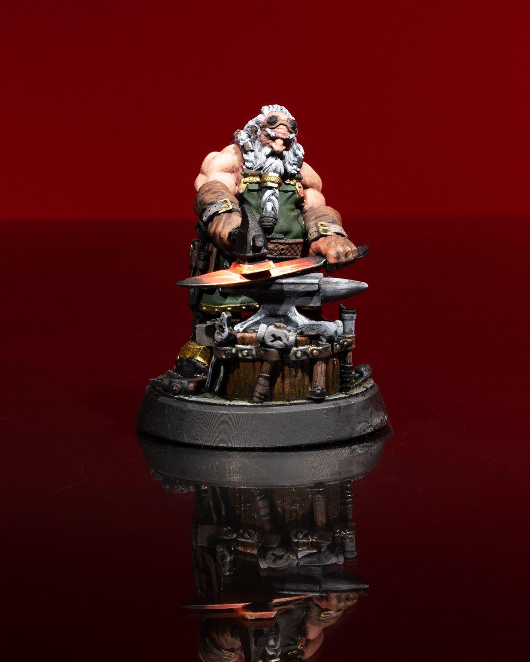 32 Mm Dwarf Blacksmith Miniature - Etsy
