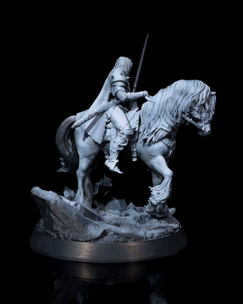 3D Printed Mounted Knight Miniature - Etsy