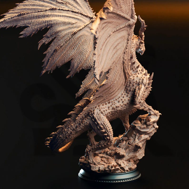Sovram the Betrayed Elder Black Dragon | 32mm Gargantuan Boss Monster ...
