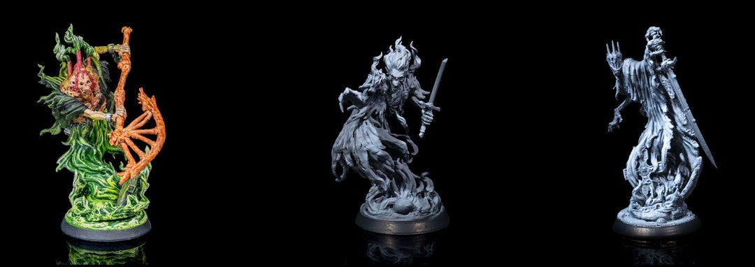 3D Printed Ghost Miniature Pack of 3 - Etsy