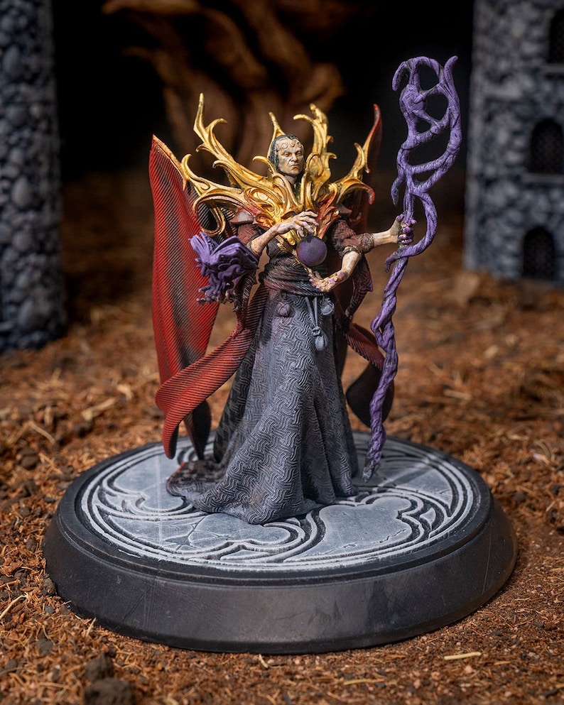 3D Printed Wizard Sorcerer Miniature 3inch - Etsy
