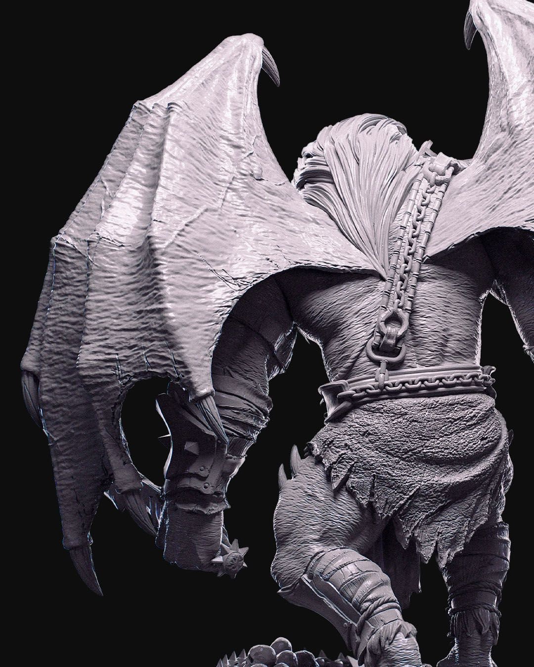 3D Printed Winged Demon General - Etsy