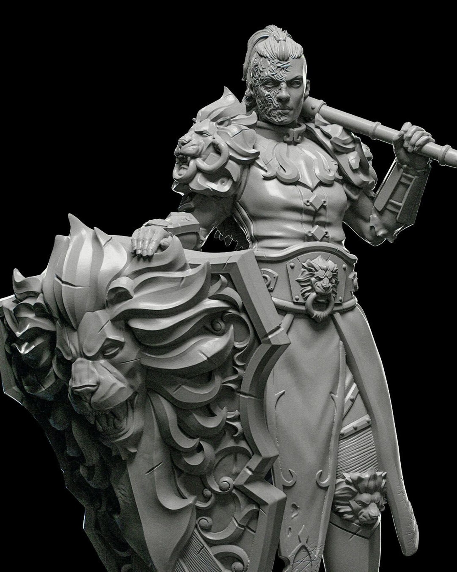 3D Printed Female Fighter Miniature - Etsy