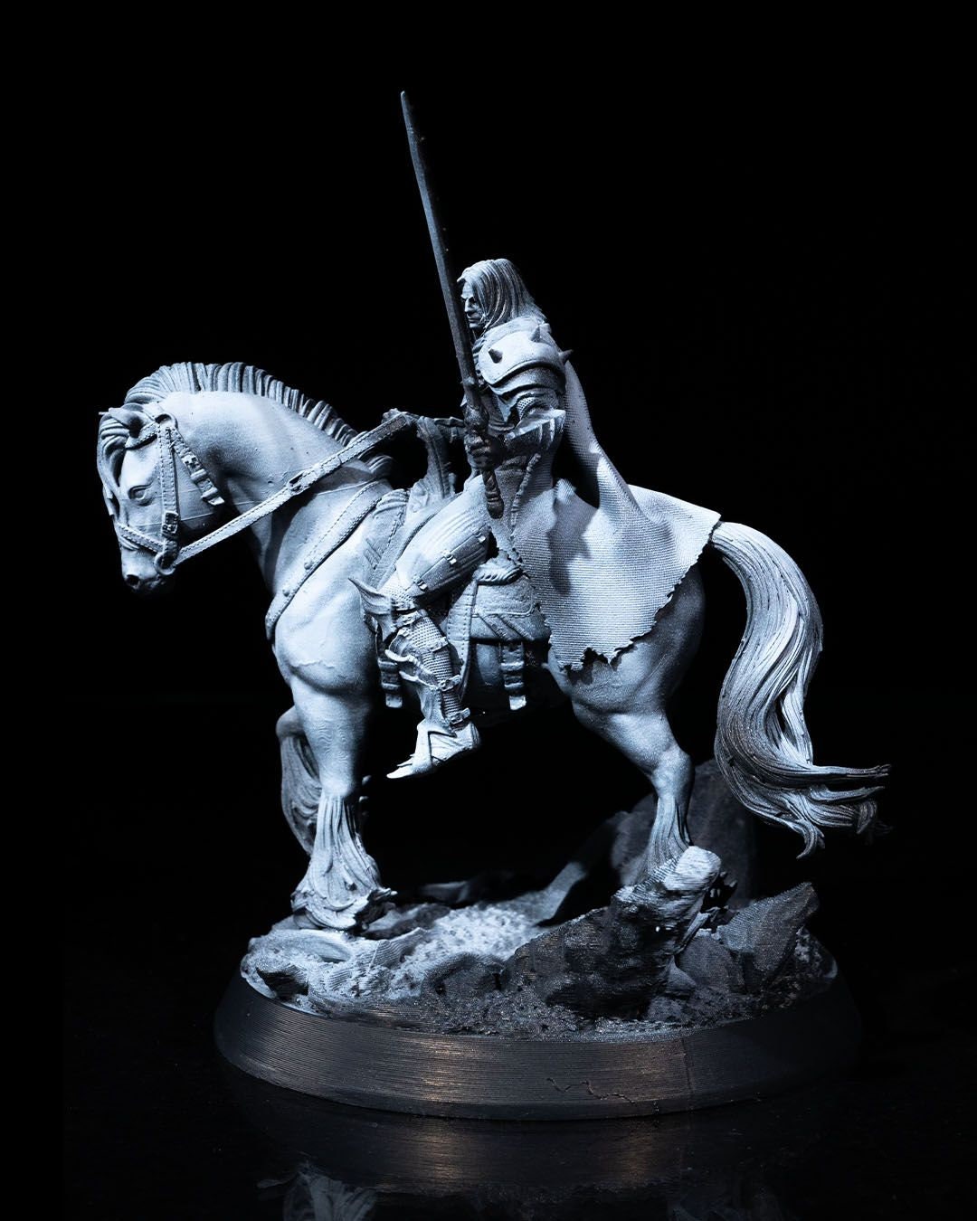 3D Printed Mounted Knight Miniature - Etsy