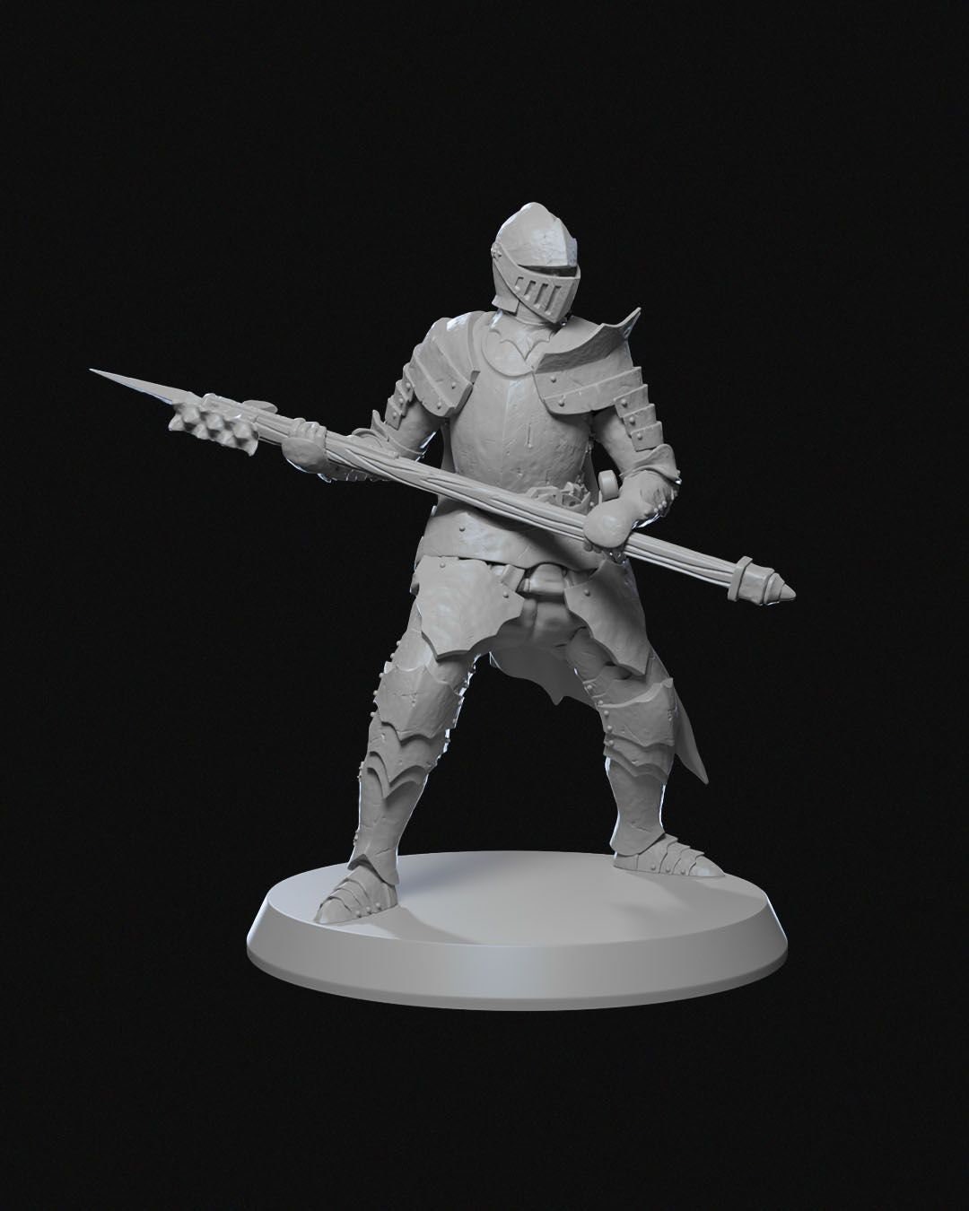 3D Printed Set of 9 Knight Guards Miniatures - Etsy