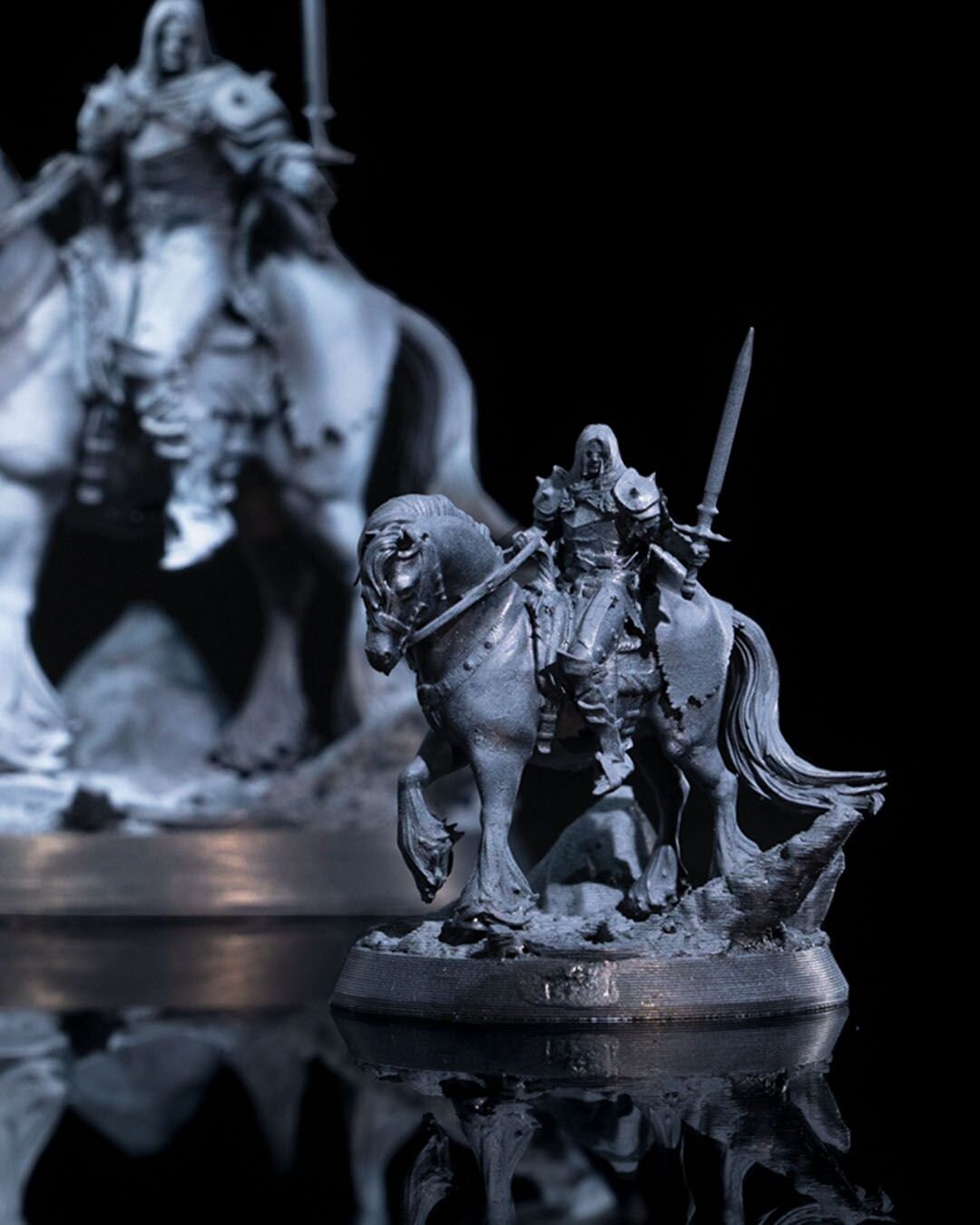 3D Printed Mounted Knight Miniature - Etsy