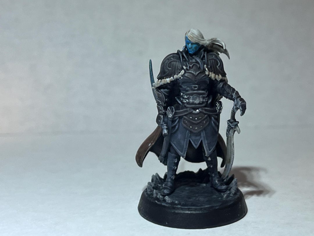 Painted 32mm Drow Warrior (drizzt) 32mm, Underdark, Ranger, Fighter - Etsy