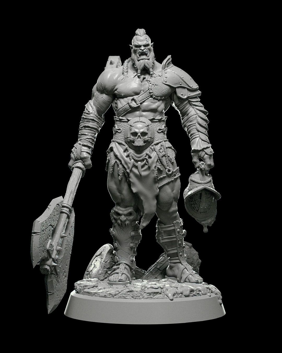 3D Printed Barbarian Miniature - Etsy