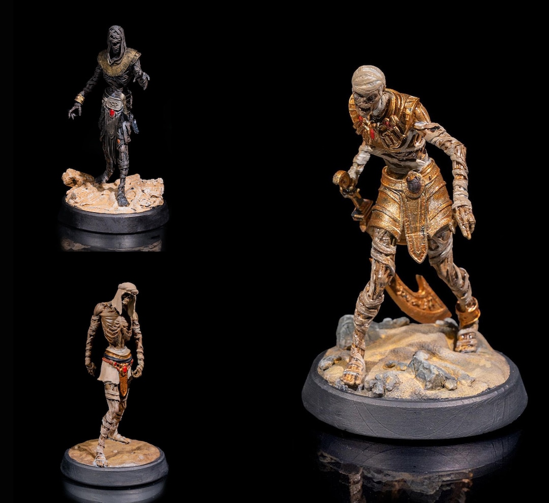 32mm Set of 3 Mummy Miniatures - Etsy