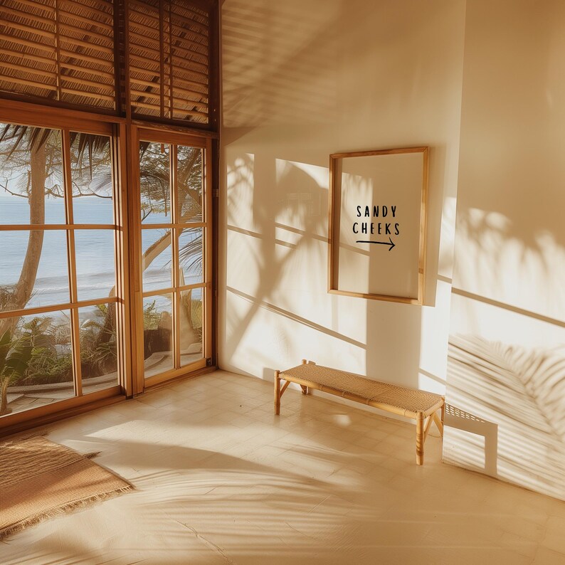 Sandy Cheeks Beach Saying Digital Art Print, Beach Wall Art, Beach ...