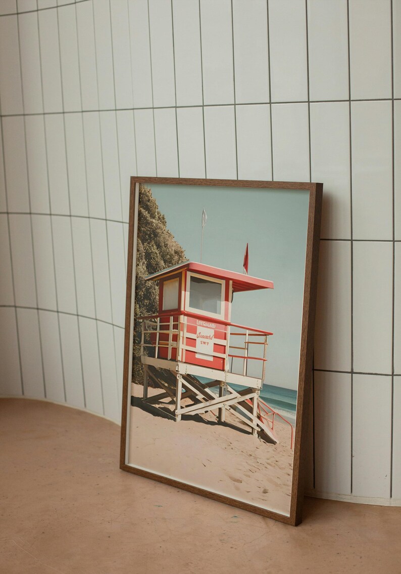 Vintage Lifeguard Stand Photograph Beach Prints, Coastal Wall Art ...