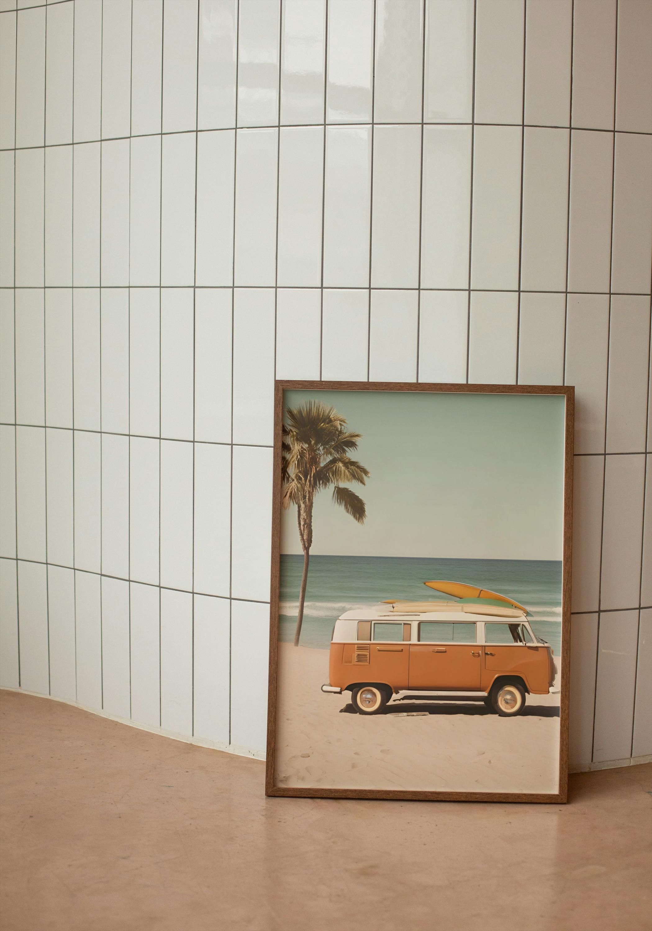 Vintage Bus Photograph Beach Prints, Coastal Wall Art, Preppy Prints ...