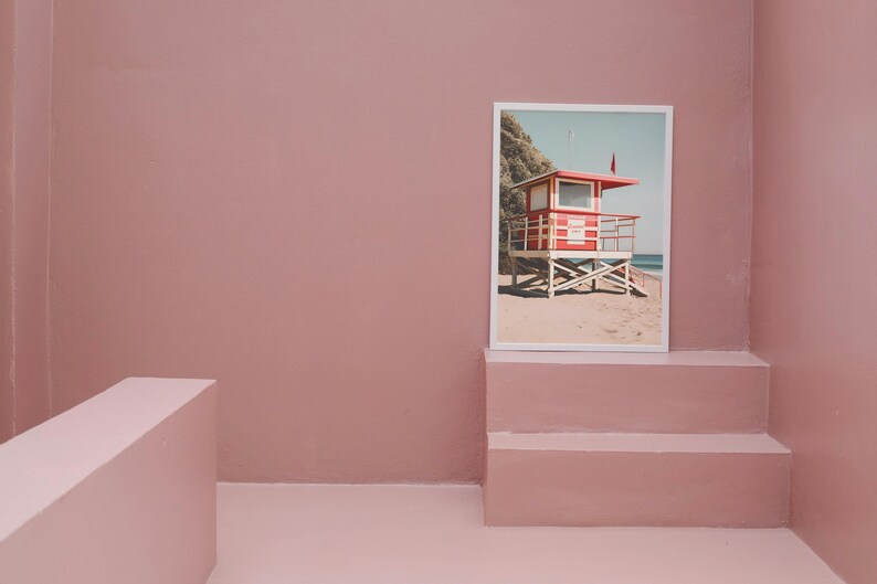 Vintage Lifeguard Stand Photograph Beach Prints, Coastal Wall Art ...