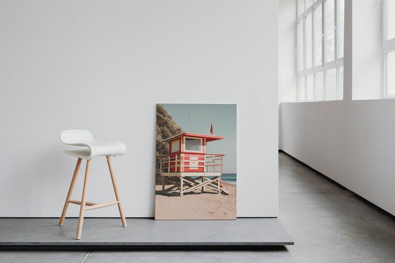 Vintage Lifeguard Stand Photograph Beach Prints, Coastal Wall Art ...