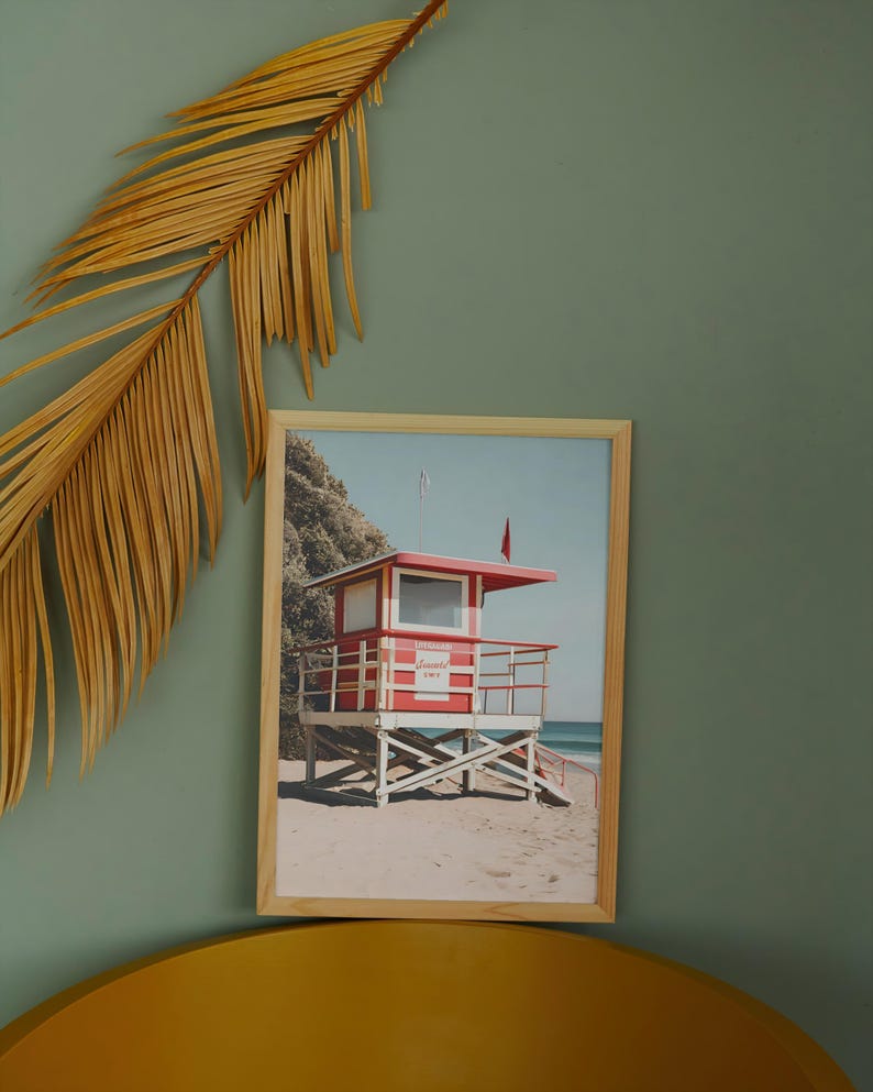 Vintage Lifeguard Stand Photograph Beach Prints, Coastal Wall Art ...
