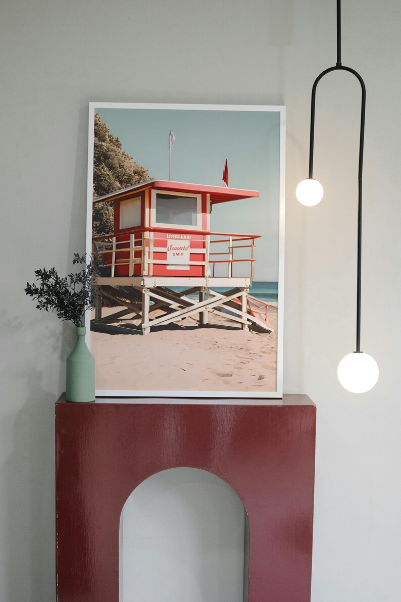 Vintage Lifeguard Stand Photograph Beach Prints, Coastal Wall Art ...