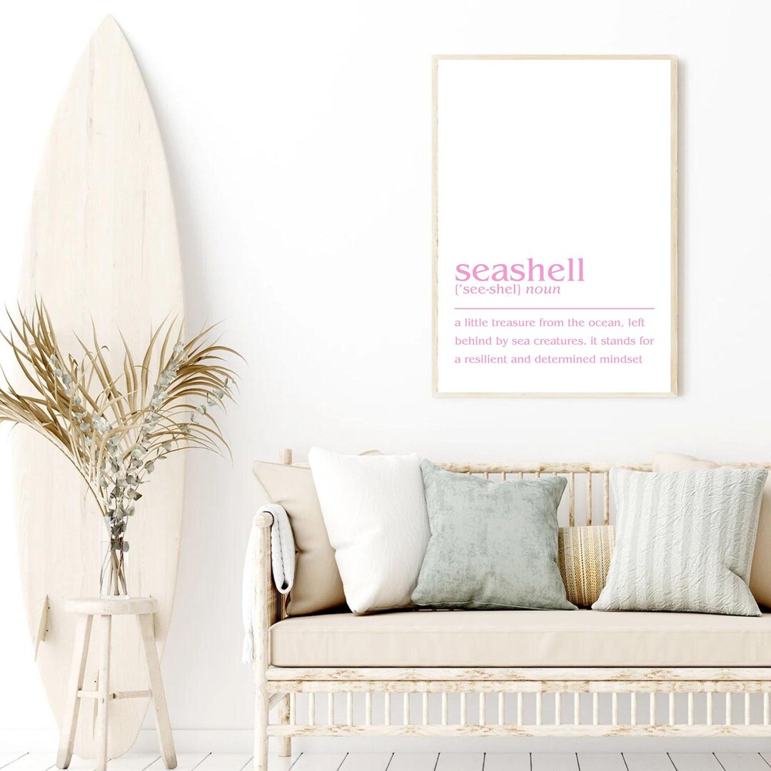 Seashell Dictionary Definition Printable Wall Art, Aesthetic Poster ...