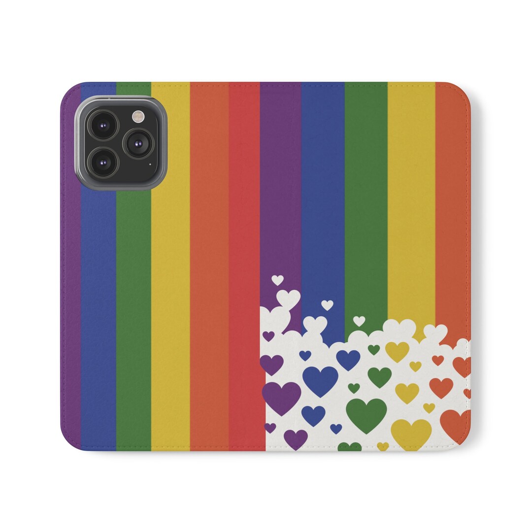 Flip Cases Rainbow Hearts, Folio Case, Rainbow Pride, Gay Pride, Wallet ...