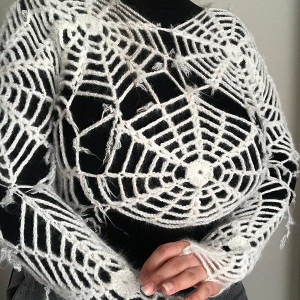 Spider Web Sweater - Etsy