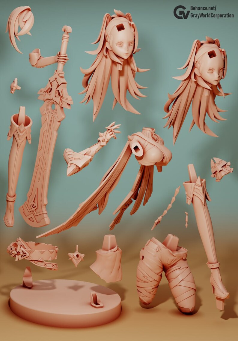 Anime Stl File 3D Stl File 3D Stl Model 3D Printer Model 3D Digital ...