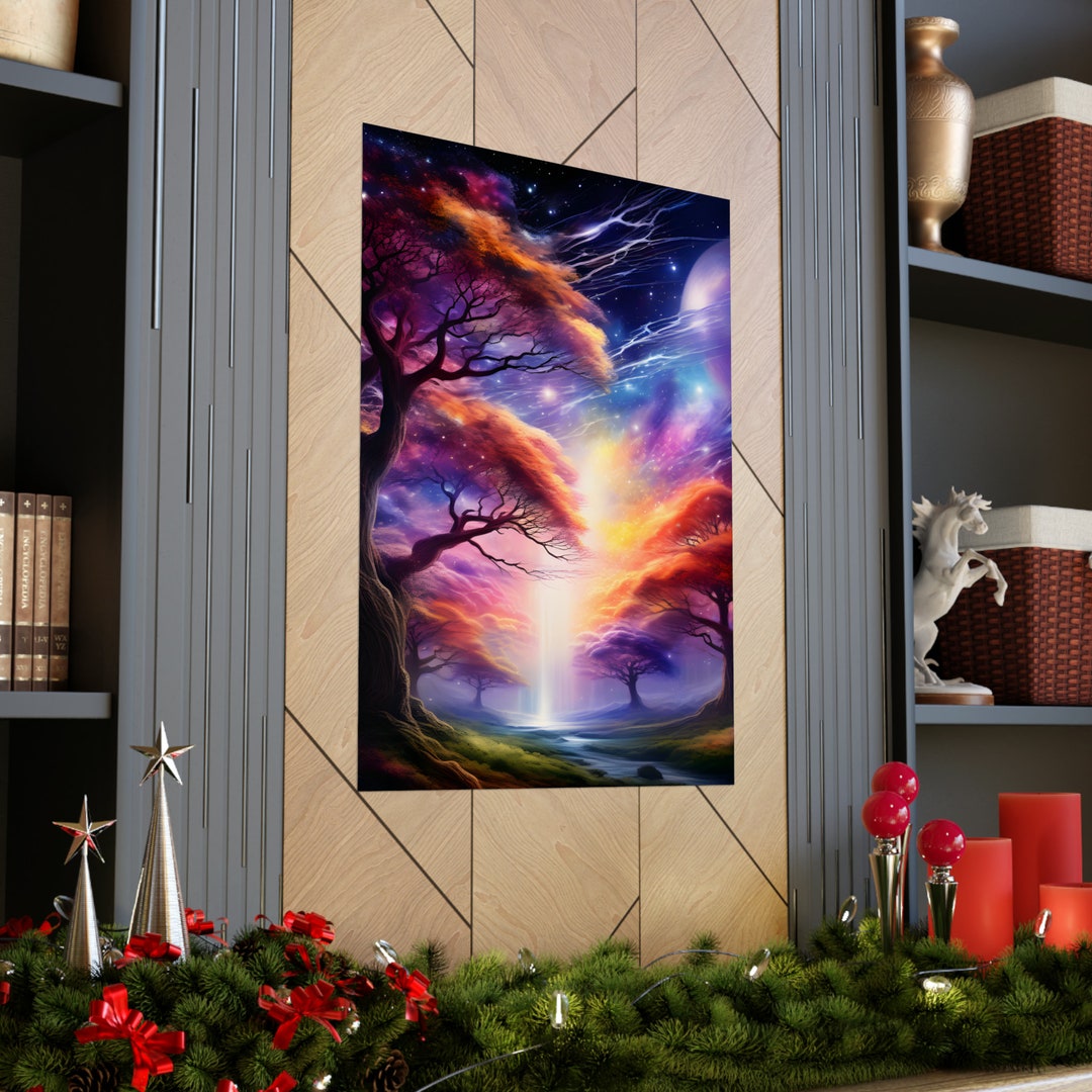 Nebula Veil Canopy: Cosmic Elegance Unveiled Fantasy Art Prints for ...