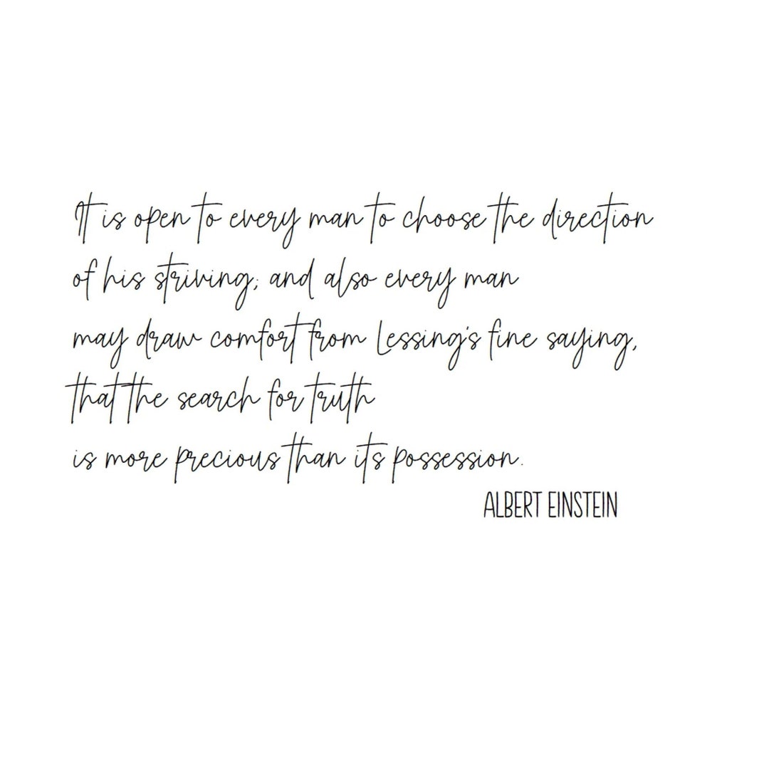 Actual Albert Einstein Quote, Wall Art. Intellectual Words to Live By ...