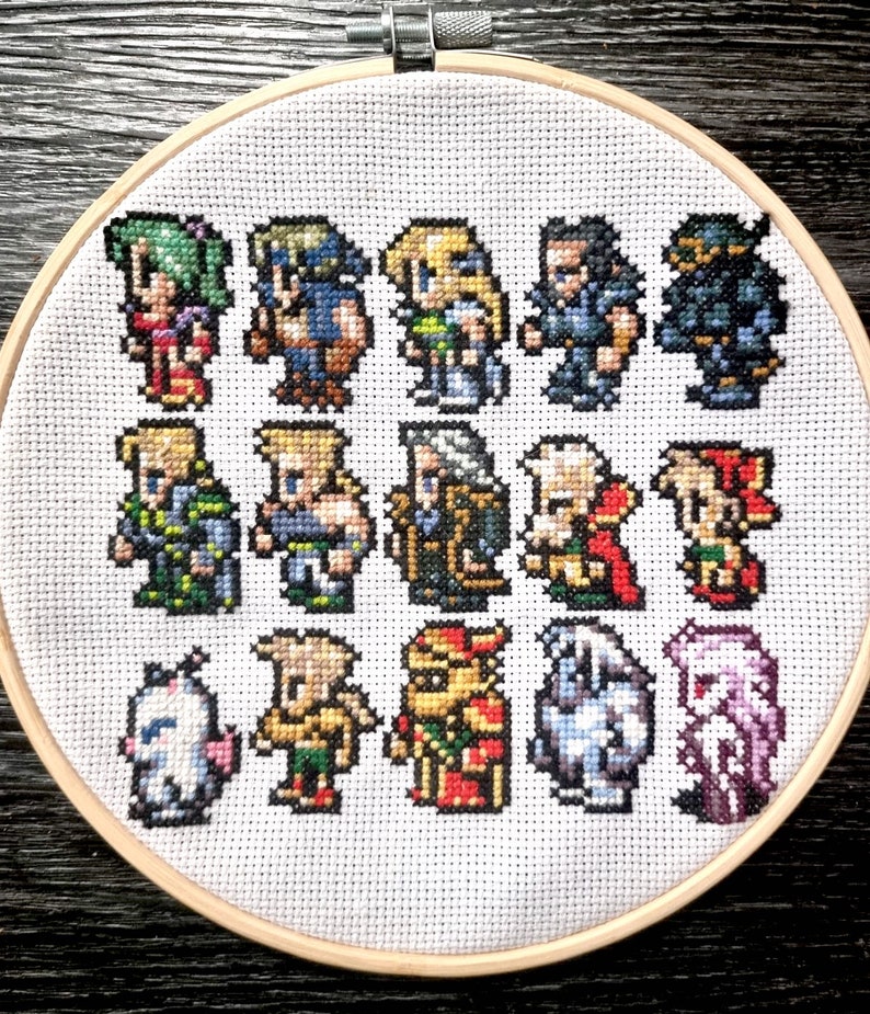Final Fantasy 6 Characters Sprites Cross Stitch Pattern - Etsy Australia
