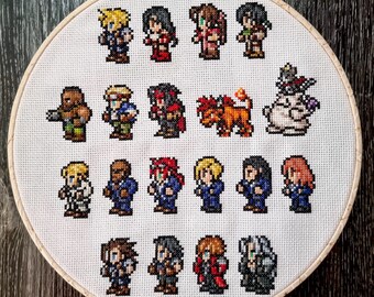 Final Fantasy VII Cast Cross Stitch Pattern - Etsy